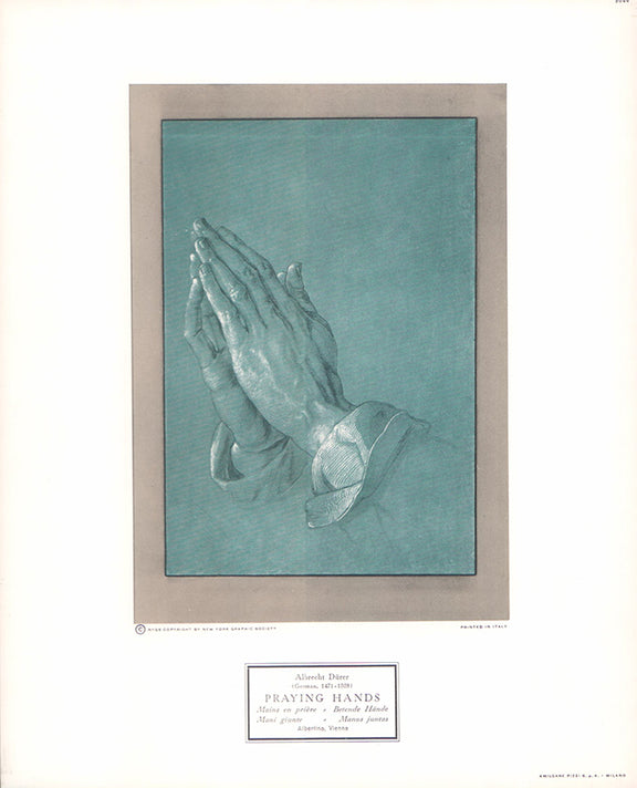 Praying Hands, 1508 by Albrecht Durer - 10 X 12 Inches (Offset Lithogr ...