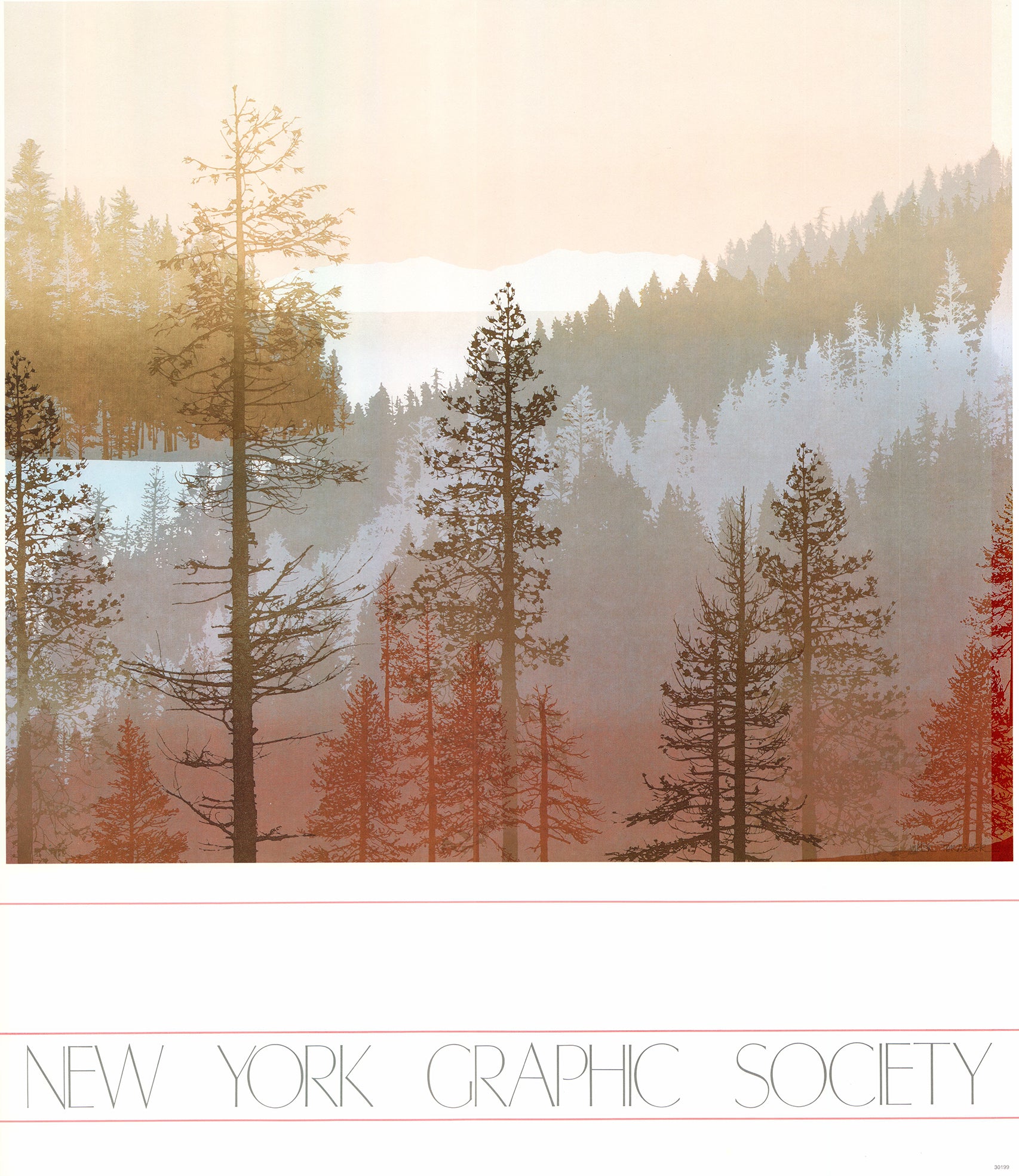 Lake Tahoe A (Diptych 1985) by Virgil Thrasher - 24 X 28 Inches (Art P ...