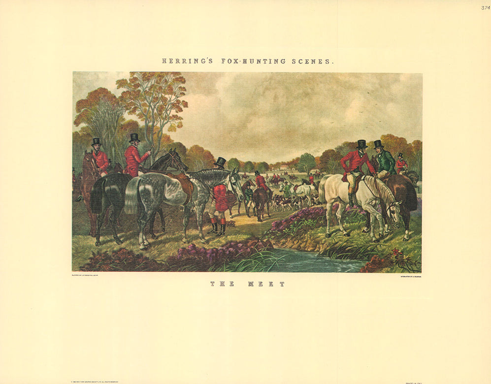 The Meet by J. F. Herring - 11 X 14 Inches (Hand Colored) – Artistica ...