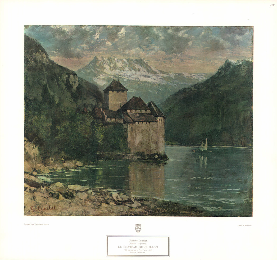 Le Chateau de Chillon by Gustave Courbet - 16 X 17 Inches (Art Print ...