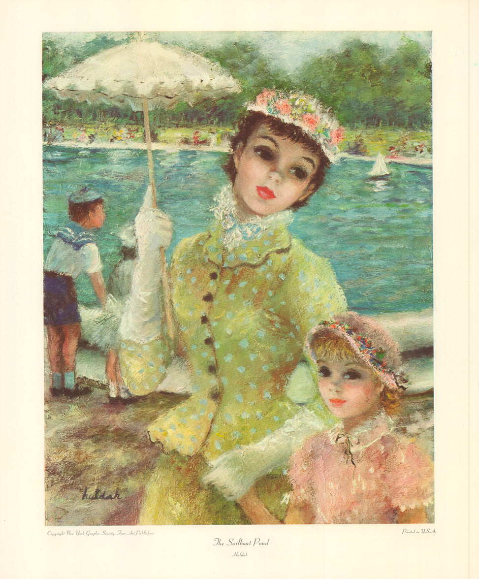 The Sailboat Pond by Huldah - 14 X 17 Inches (Art Print) – Artistica ...