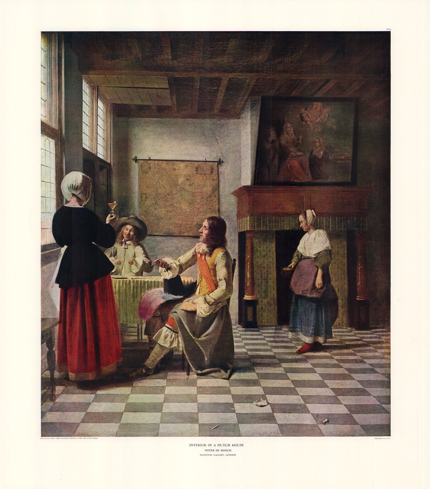 Interior of a Dutch House by Pieter de Hooch - 20 X 23 Inches (Art Pri ...