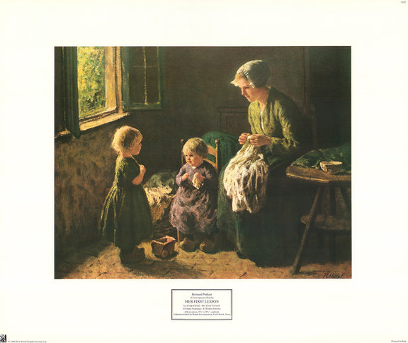 Her First Lesson by Bernard Pothast - 17 X 20 Inches (Art Print ...