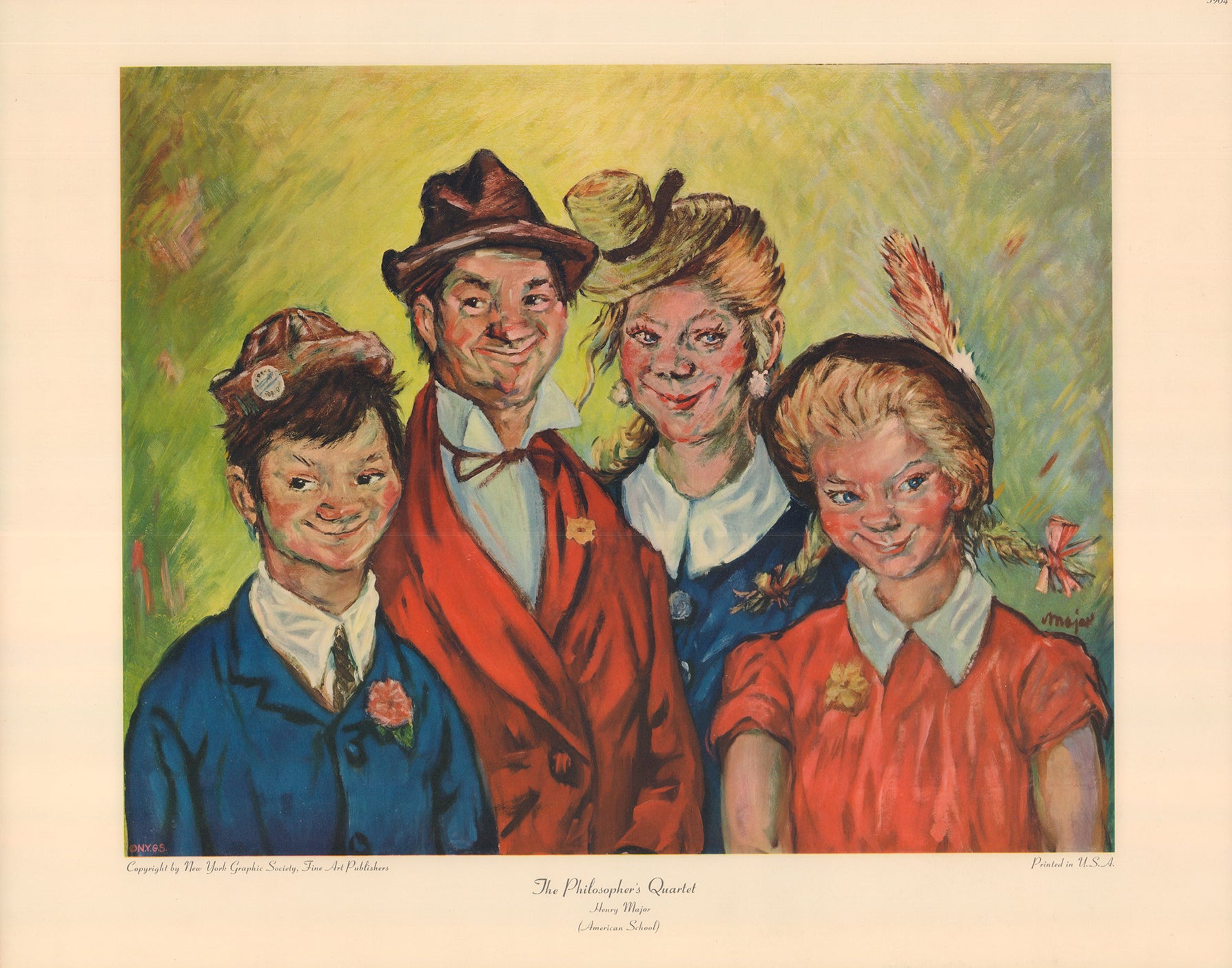 The Philosophers Quartet by Henry Major - 20 X 25 Inches (Art Print ...