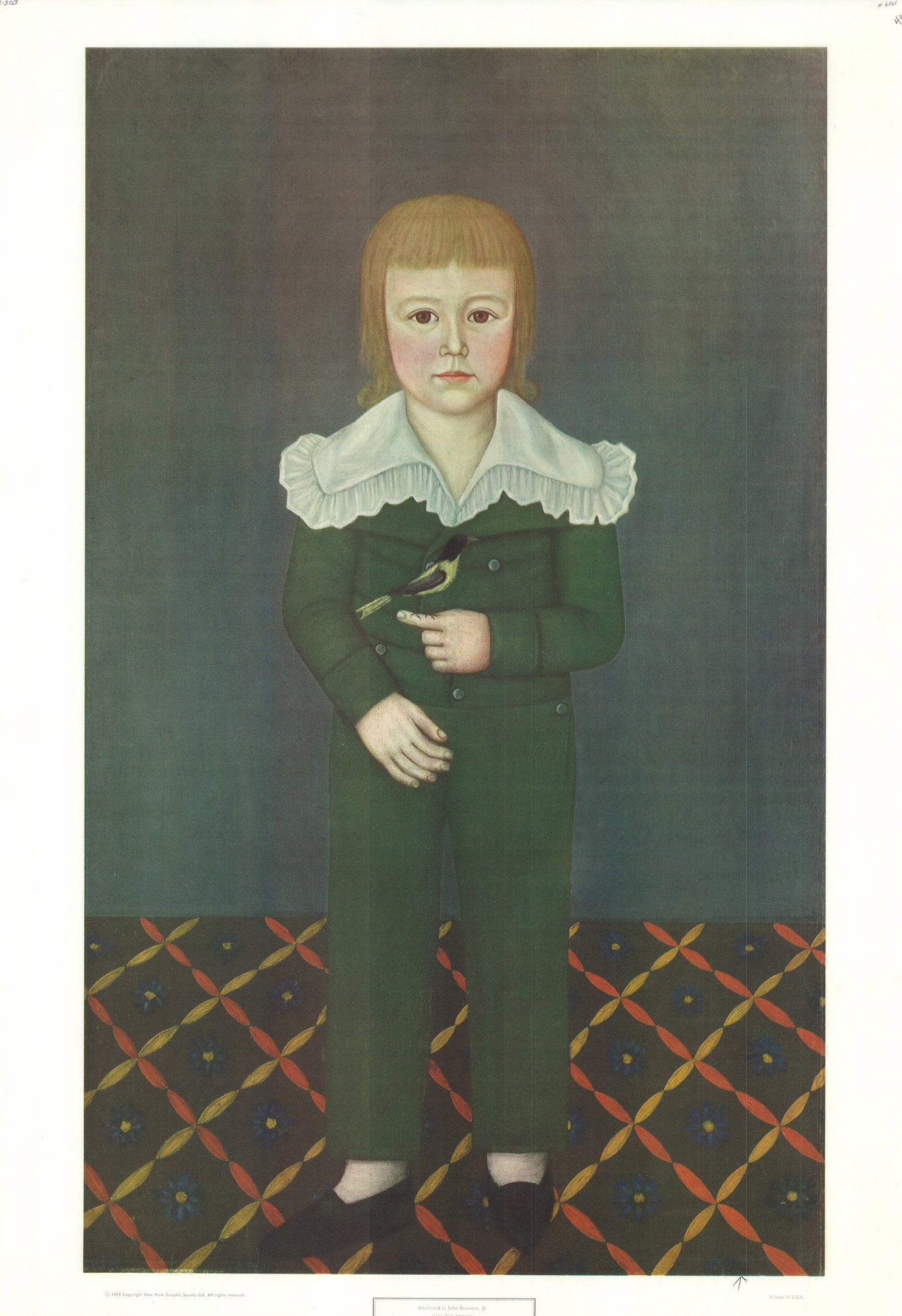 Boy with Finch by John Brewster Jr. - 21 X 31 Inches (Art Print ...