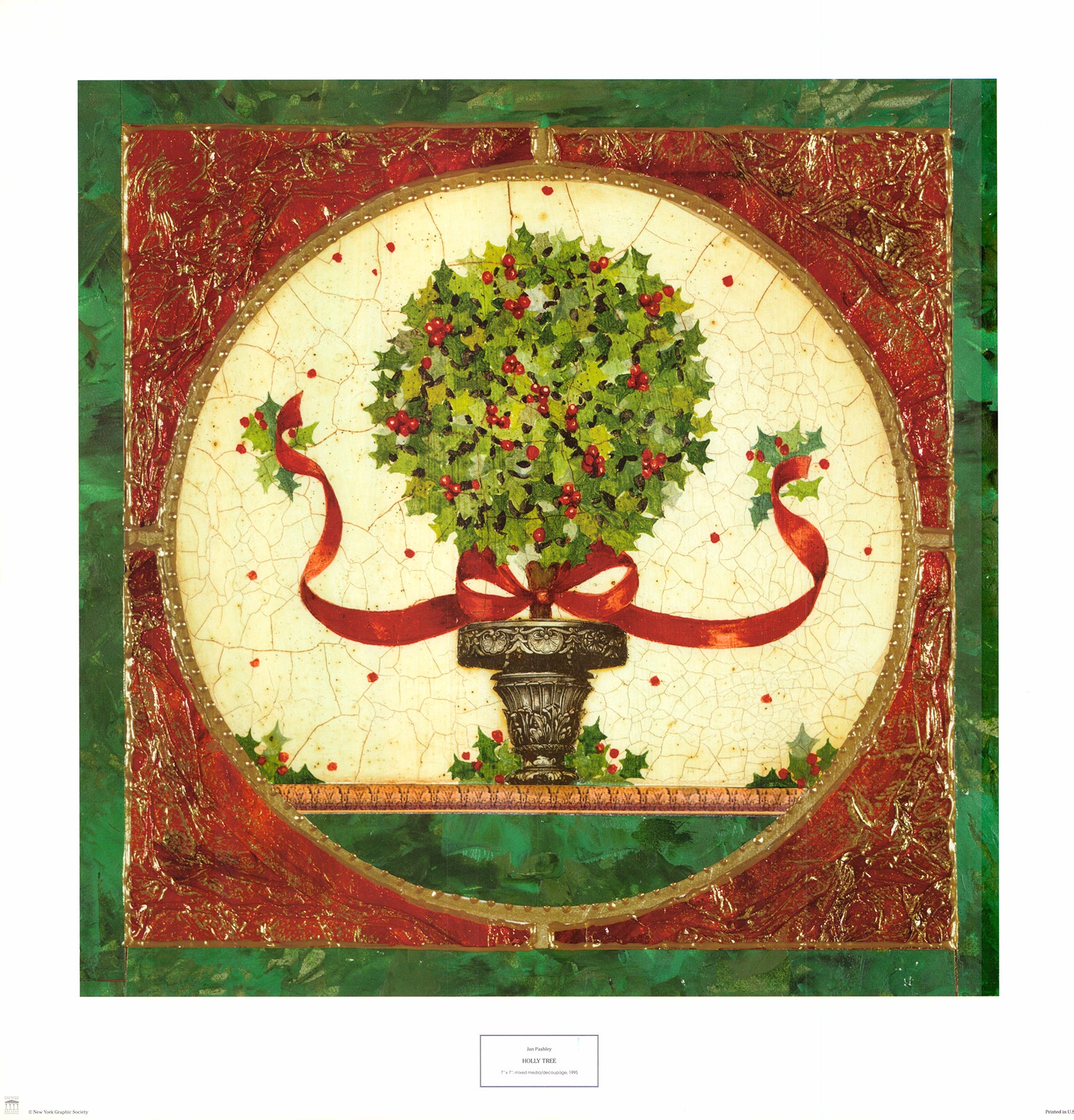 Holly Tree by Jan Pashley - 26 X 27 Inches (Art Print) – Artistica Fine Art