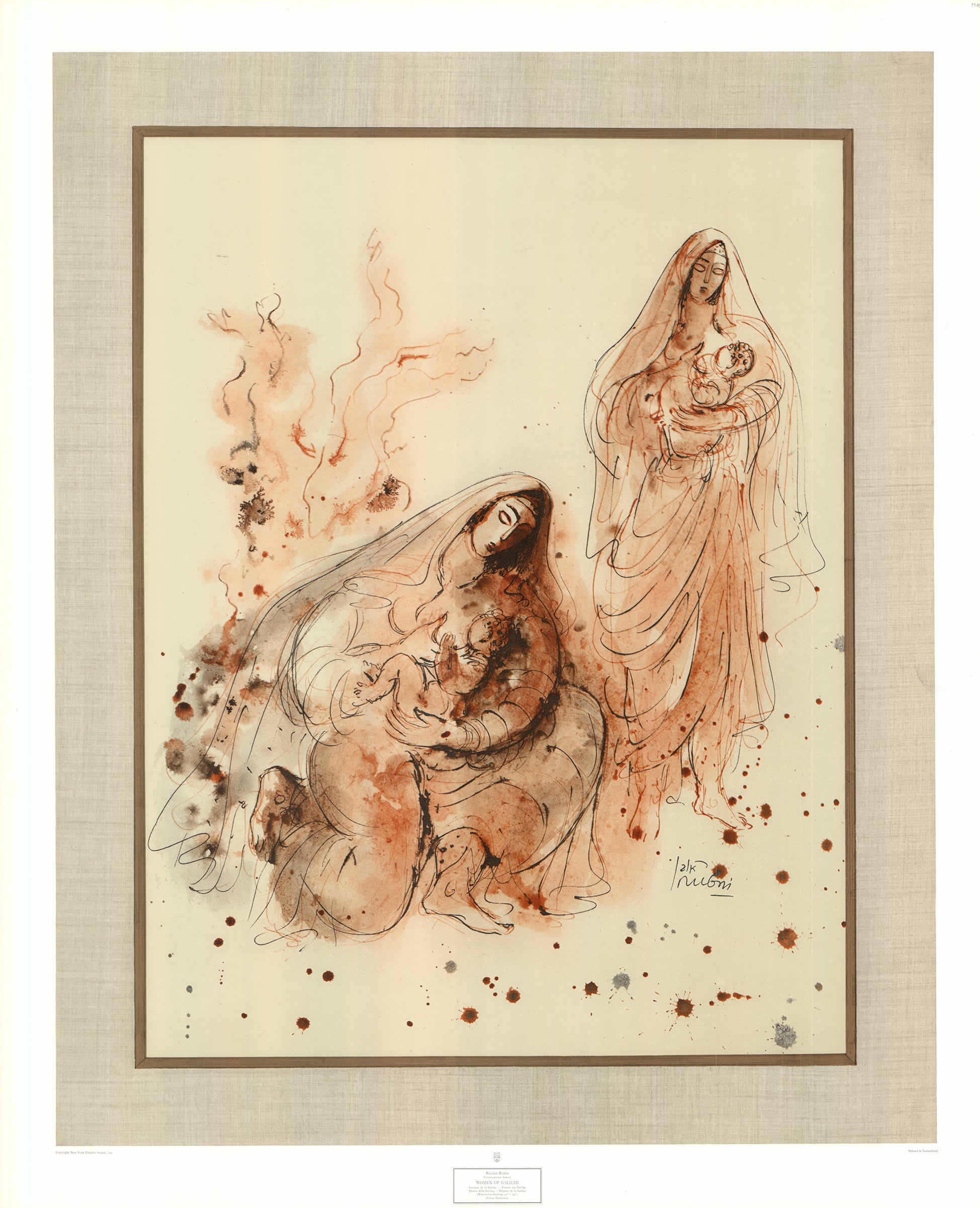 Women of Galilee by Reuven Rubin - 28 X 34 Inches (Art Print ...