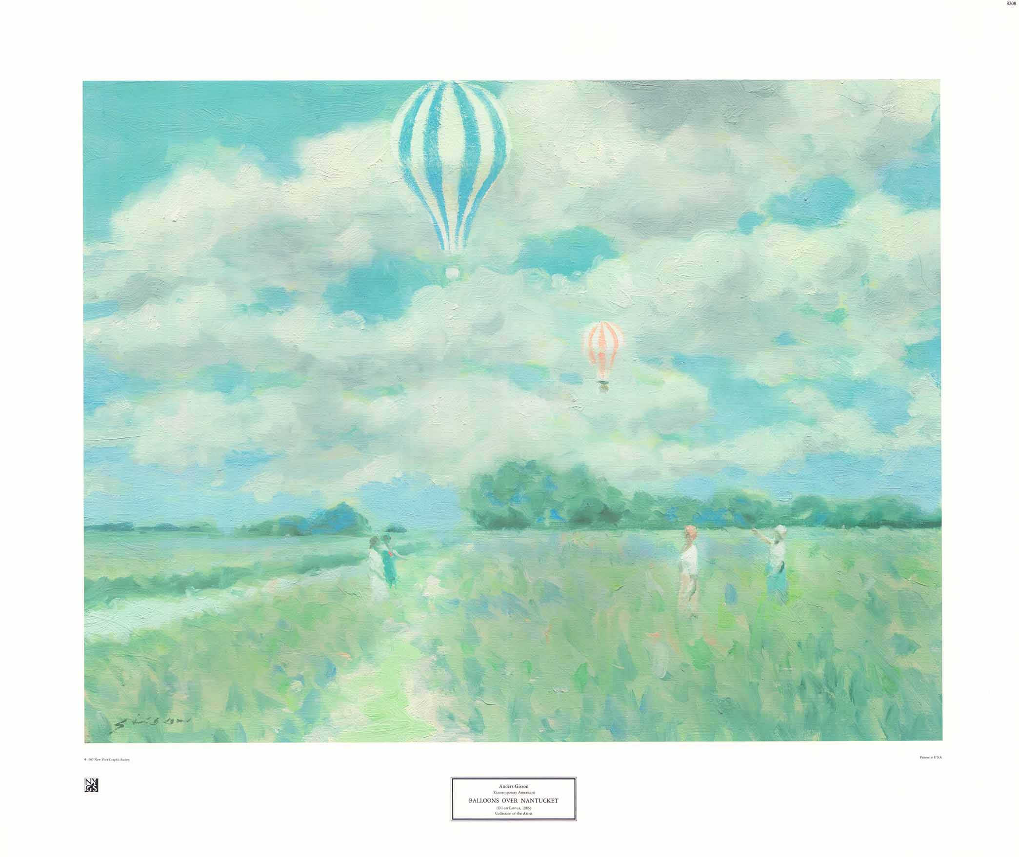 Balloons Over Nantucket, 1986 by Anders Gisson - 25 X 30 Inches (Art P ...