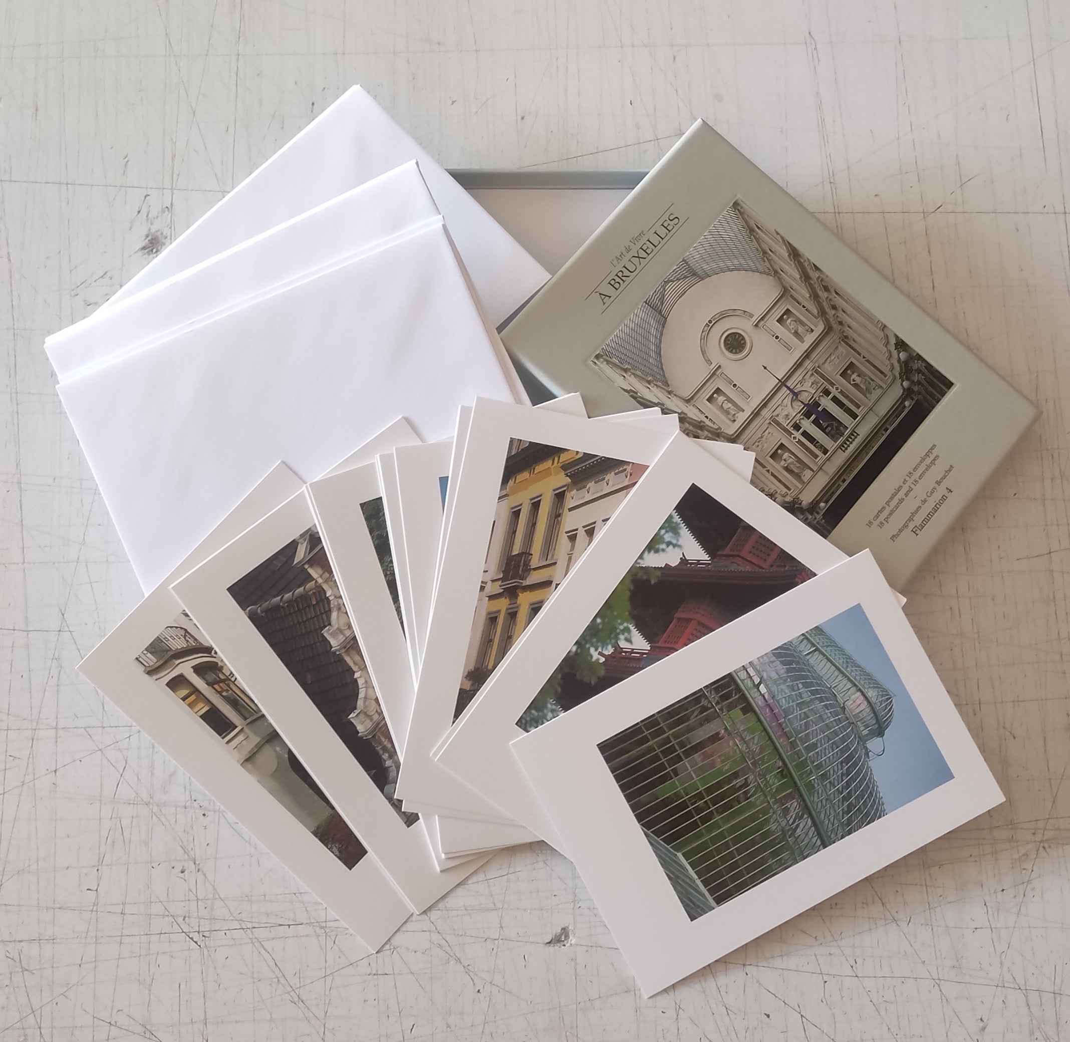 The Art of Living in Brussels by Guy Bouchet - 18 Postcards and Envelo ...