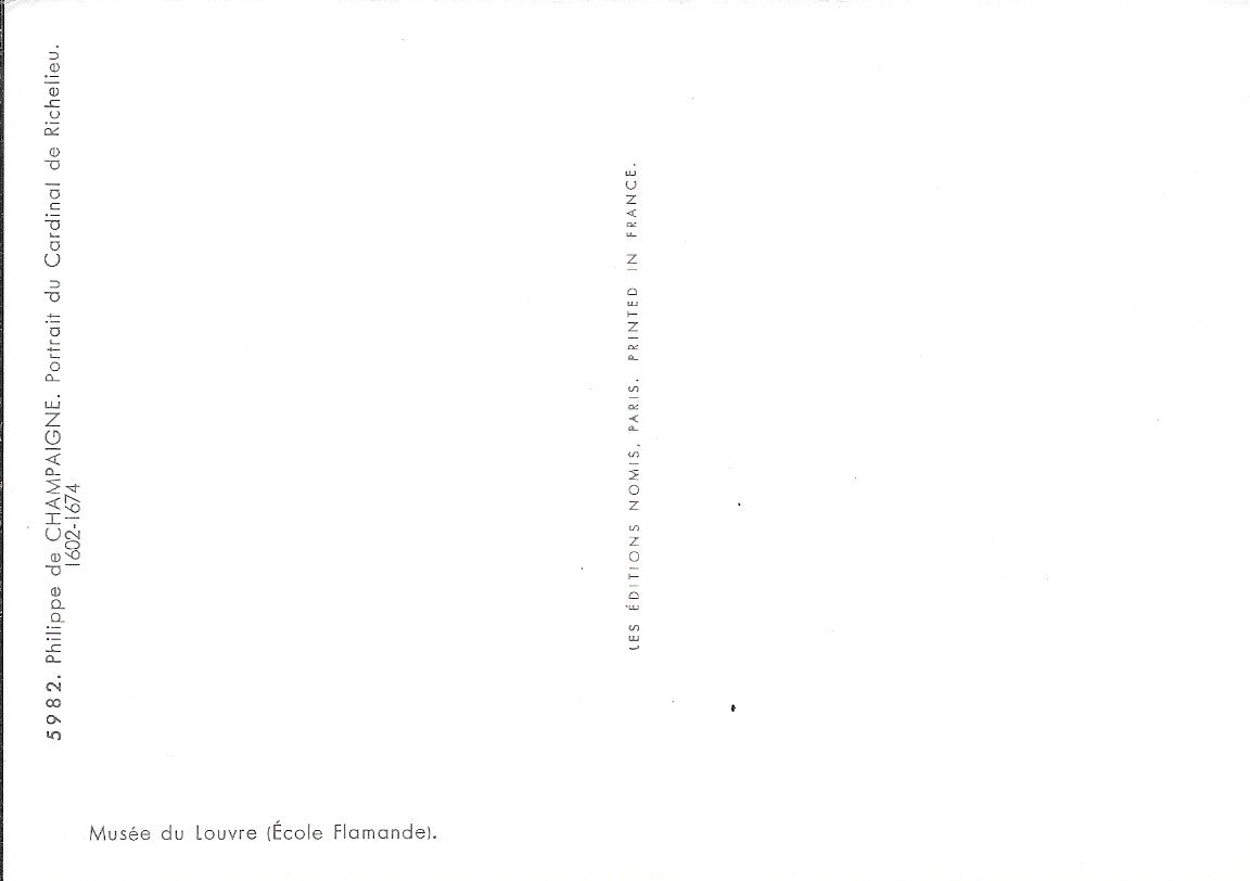 Portrait du Cardinal de Richelieu by Philippe de Champaigne - 4 X 6 In ...