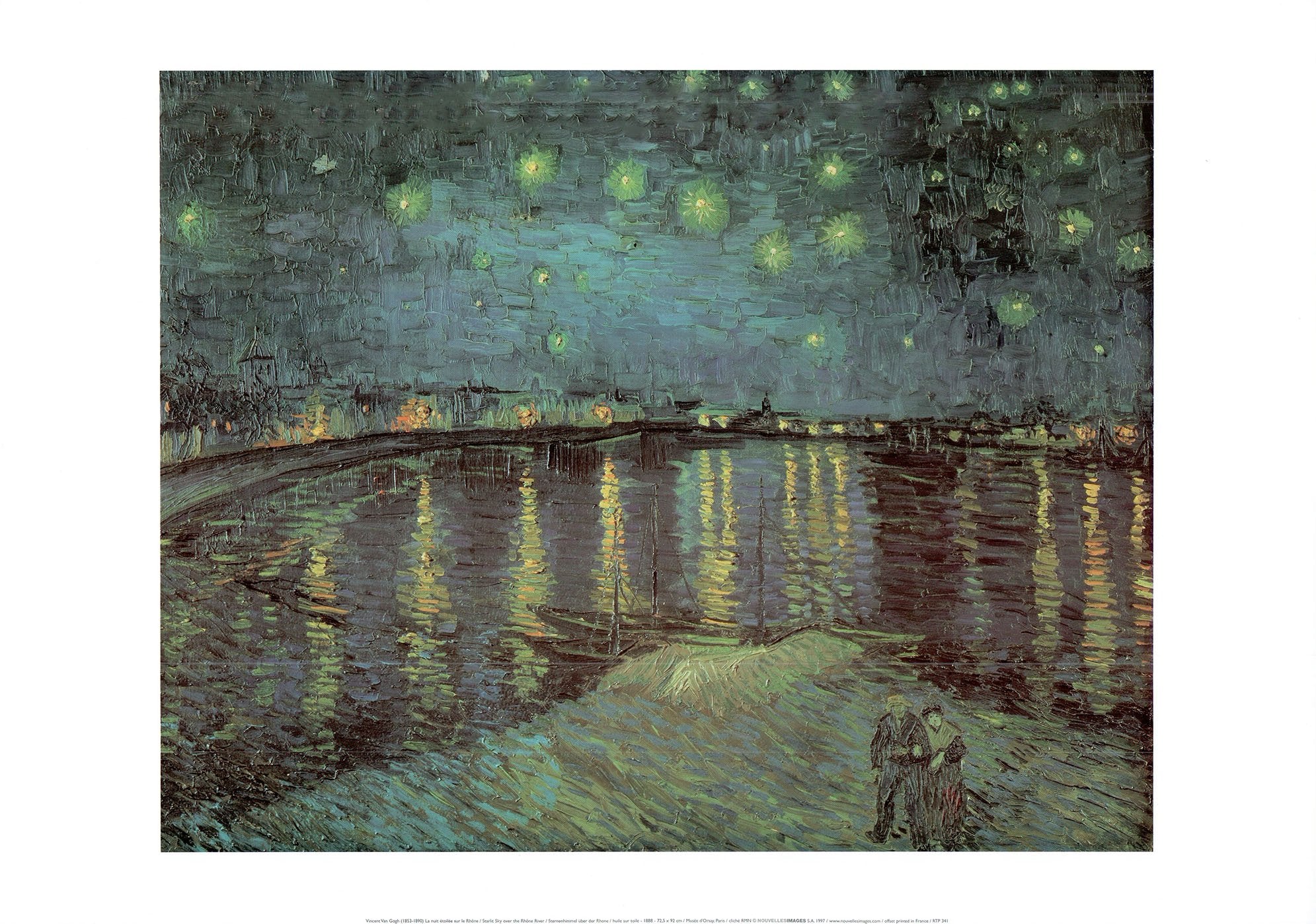 Starlit Sky Over the Rhone River, 1888 by Vincent Van Gogh -20 X 28 ...