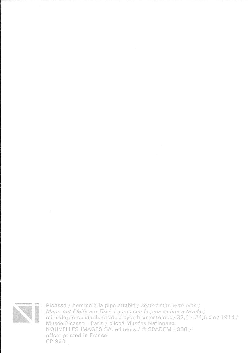 Seated man with Pipe, 1914 by Pablo Picasso - 4 X 6 Inches (10 Postcar ...