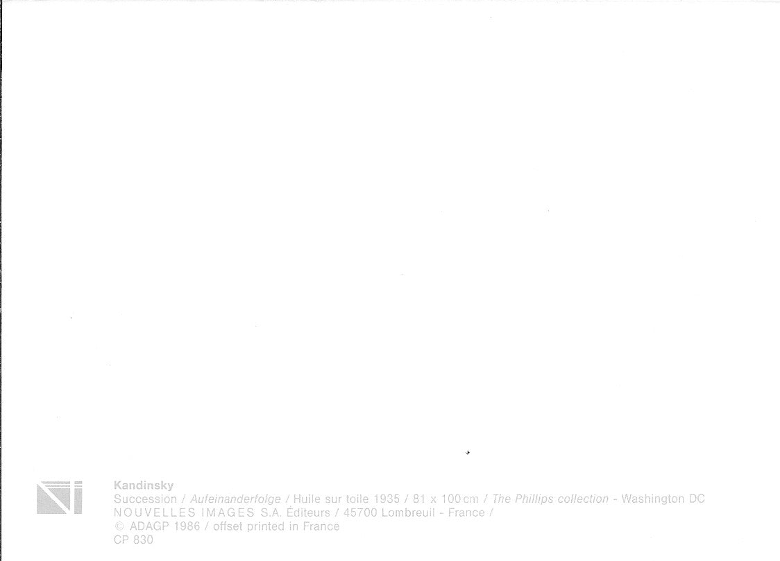 Succession, 1935 by Wassily Kandinsky - 4 X 6 Inches (10 Postcards ...