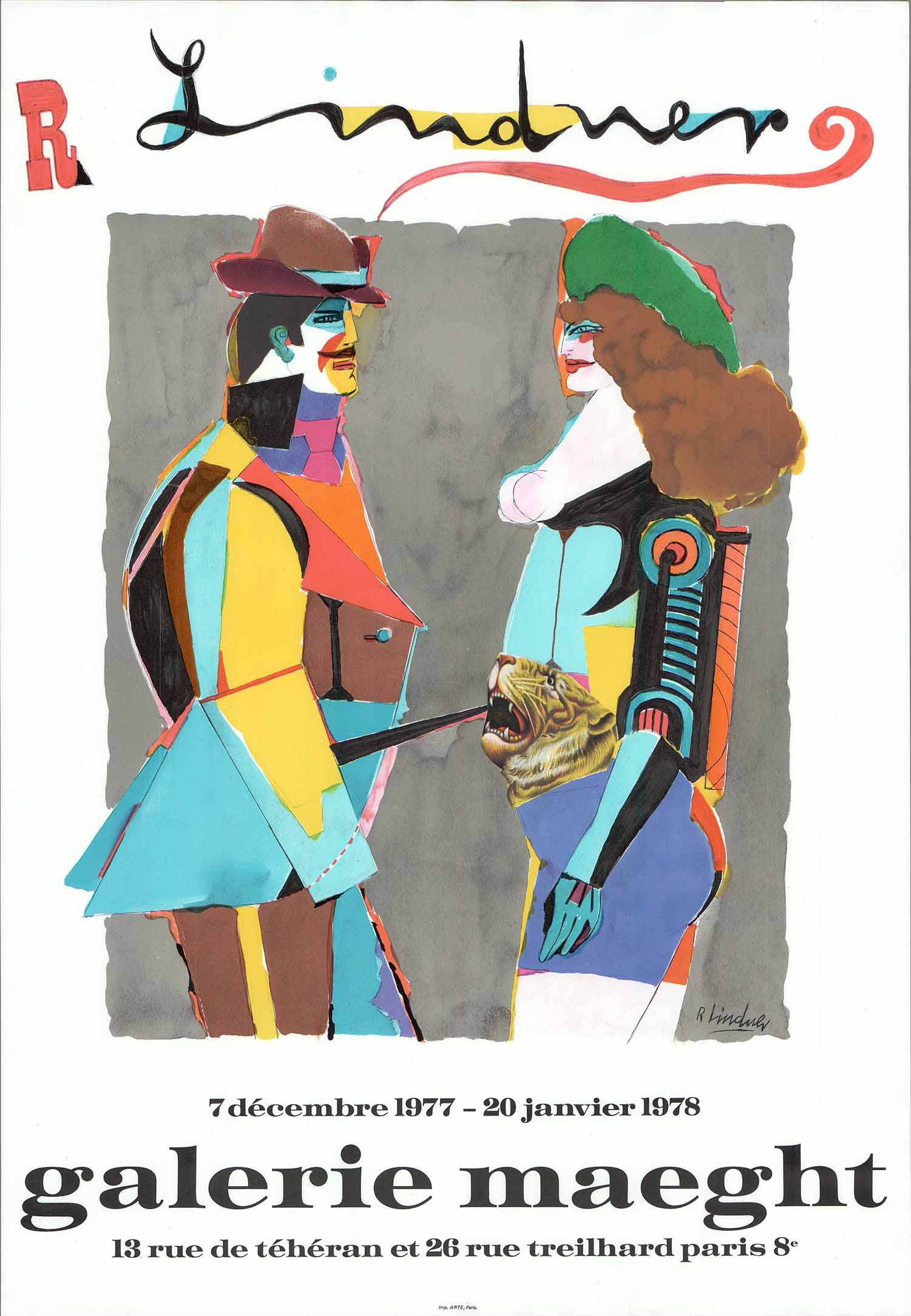 Fun City by Richard Lindner-Expo 1977/78-Galerie Maeght(Original ...