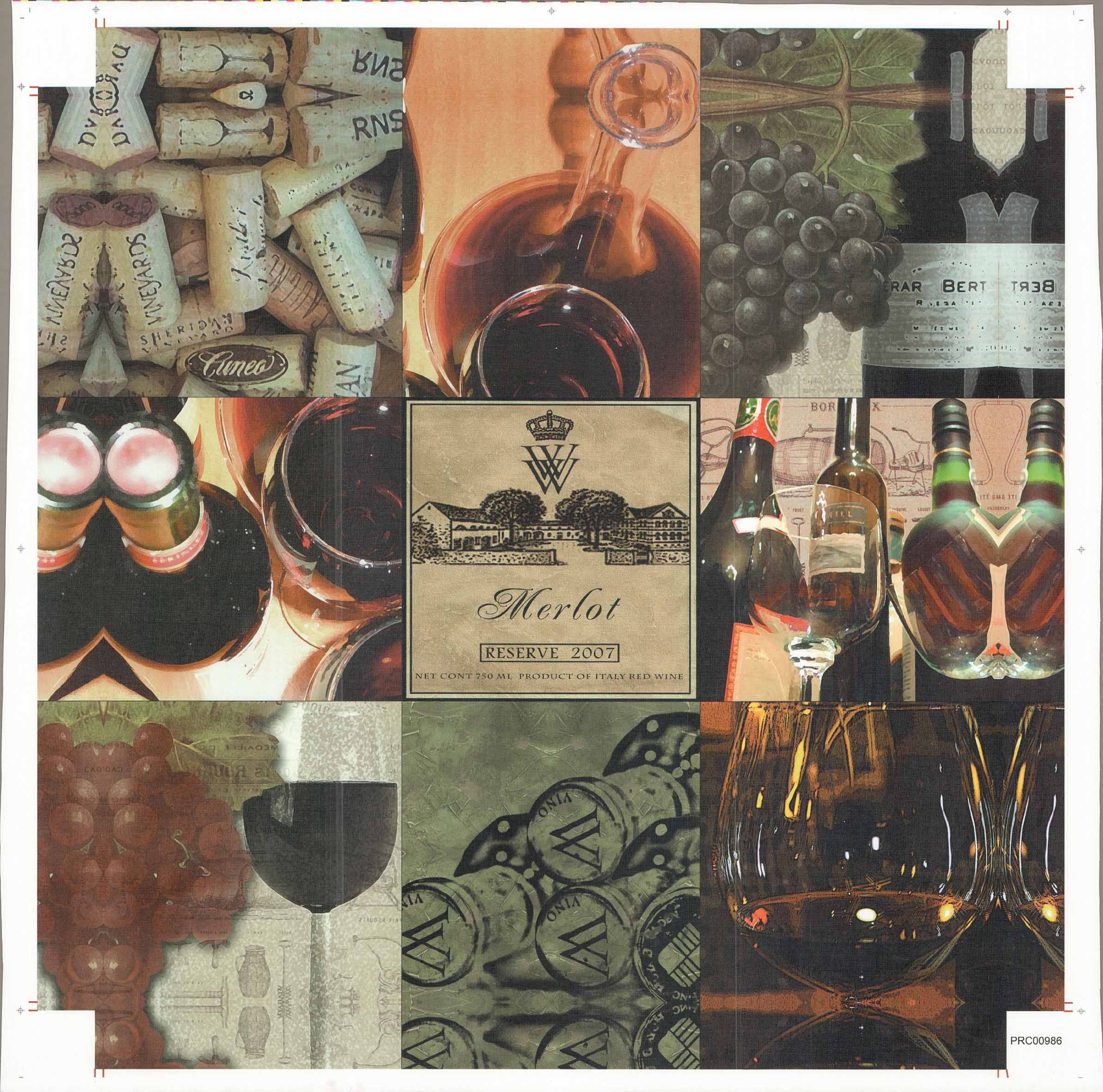 Merlot - 27 X 27 Inches (Canvas Roll or Stretched ready to hang ...