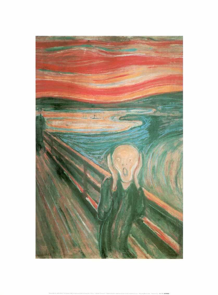 The Scream, 1893 by Edvard Munch - 12 X 16 Inches (Art Print ...