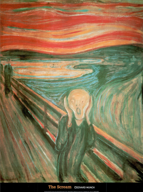 The Scream, 1893 by Edvard Munch - 24 X 32 Inches (Art Print ...