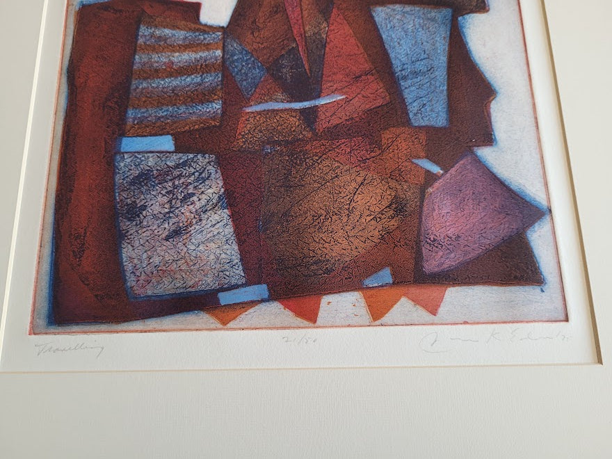 Travelling, 1975 by John K. Esler - 17 X 20 Inches (Etching) 21/50 ...