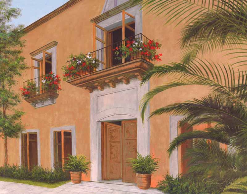 Tuscan Walkway by Diane Romanello - 22 X 28 Inches (Art Print ...