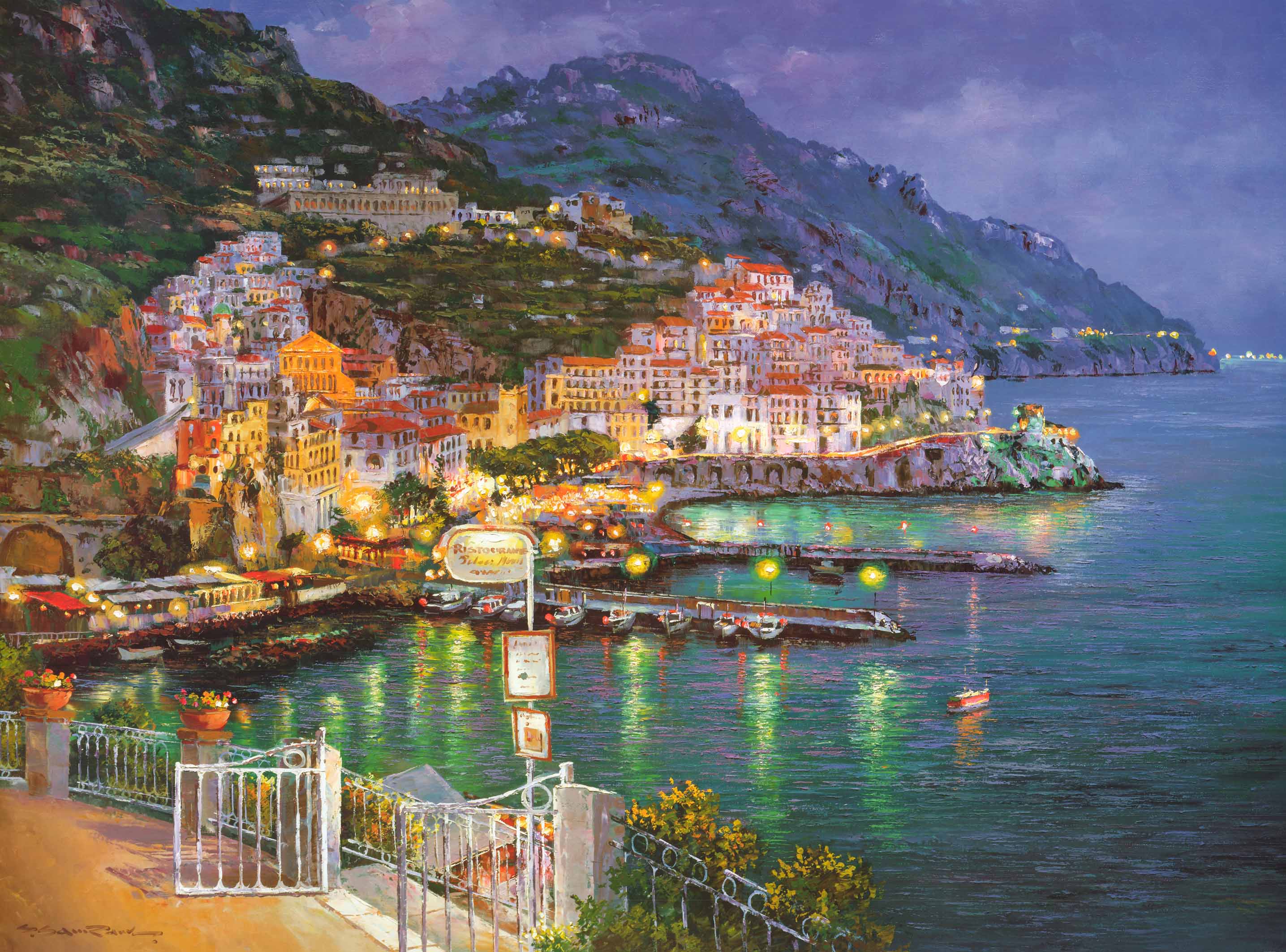Amalfi Evening by Sam Park - 30 X 40 Inches (Art Print) – Artistica ...