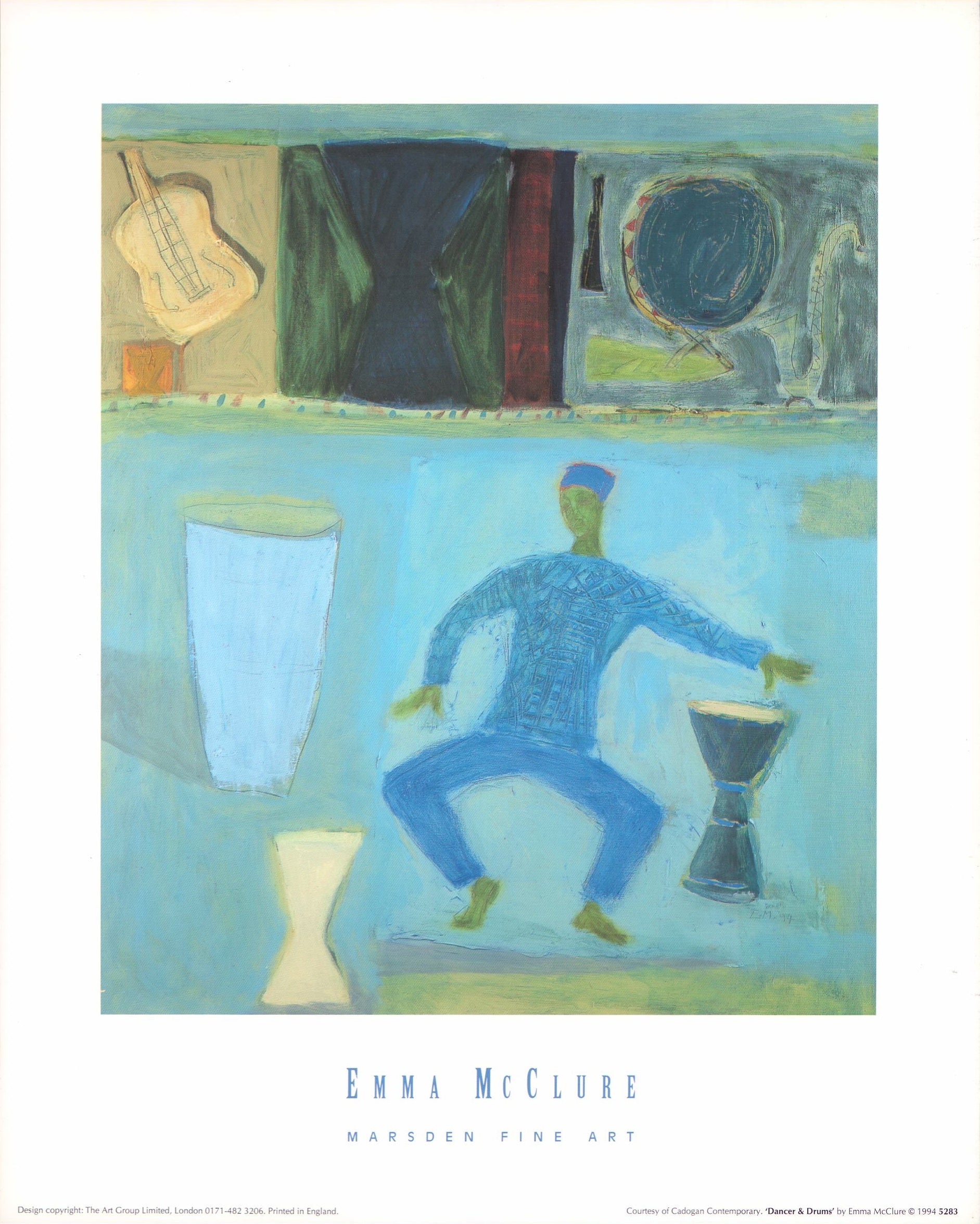 Dancer & Drums by Emma McClure - 10 X 12 Inches (Art Print) – Artistica ...