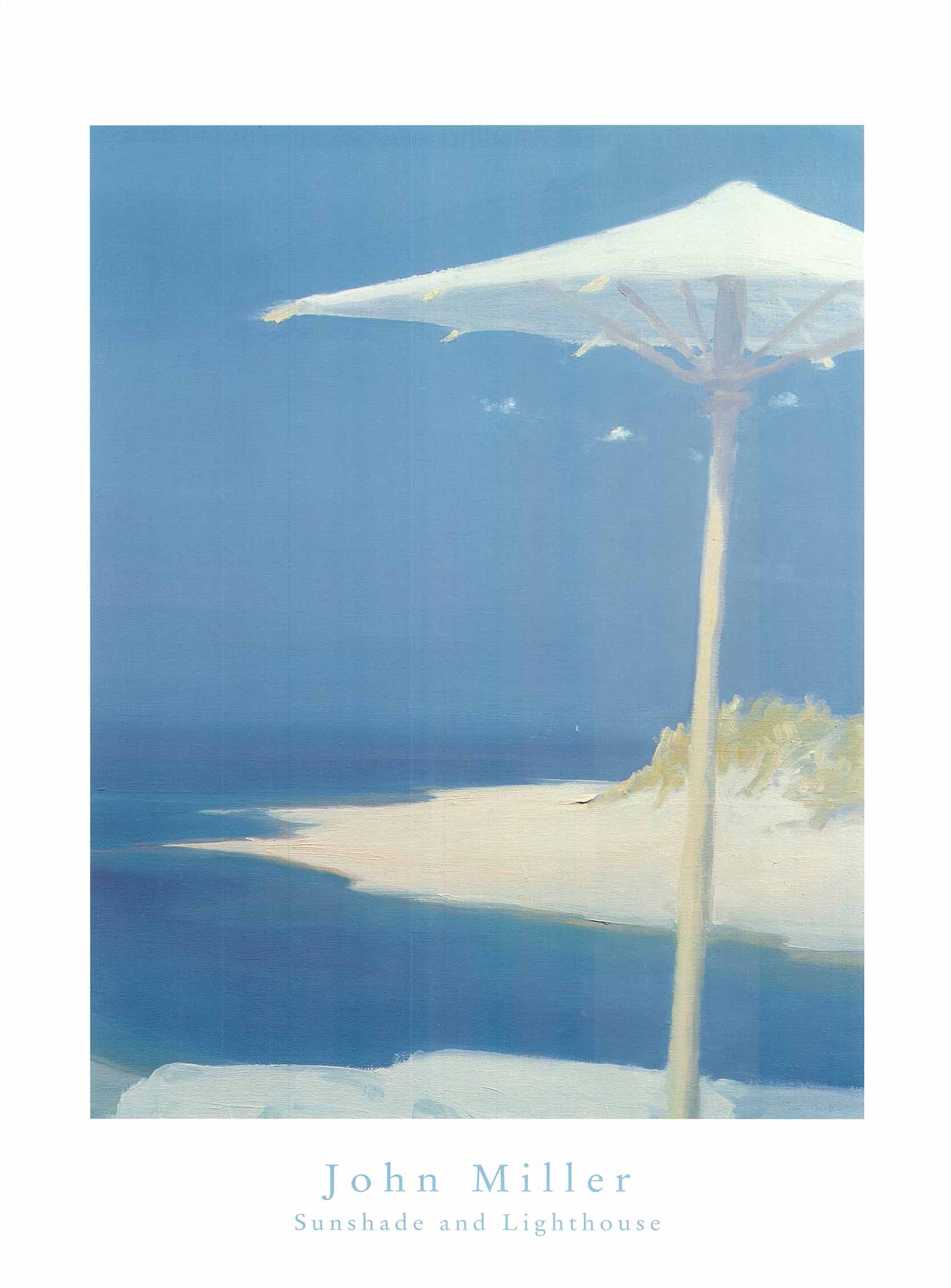 Sunshade and Lighthouse by John Miller - 24 X 32 Inches (Art Print ...