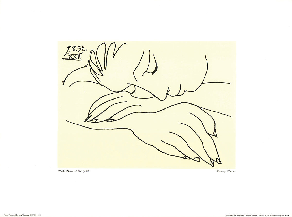 Sleeping Woman, 1952 by Pablo Picasso - 12 X 16 Inches (Art Print ...