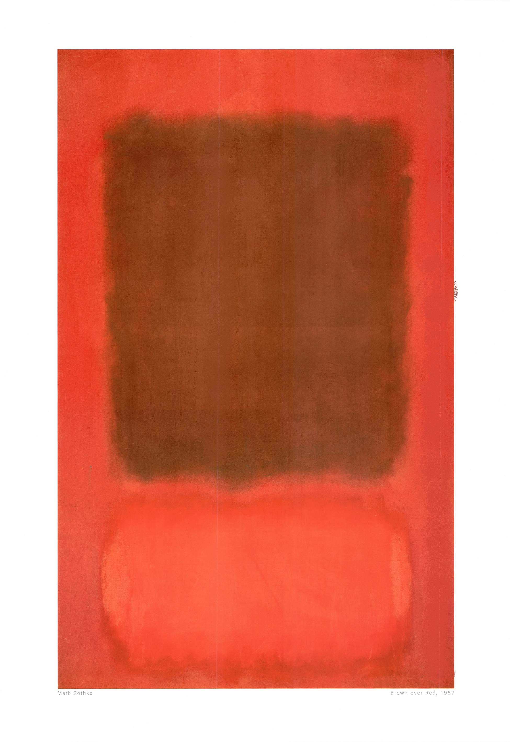 Brown Over Red, 1957 by Mark Rothko - 28 X 40 Inches (Art Print ...