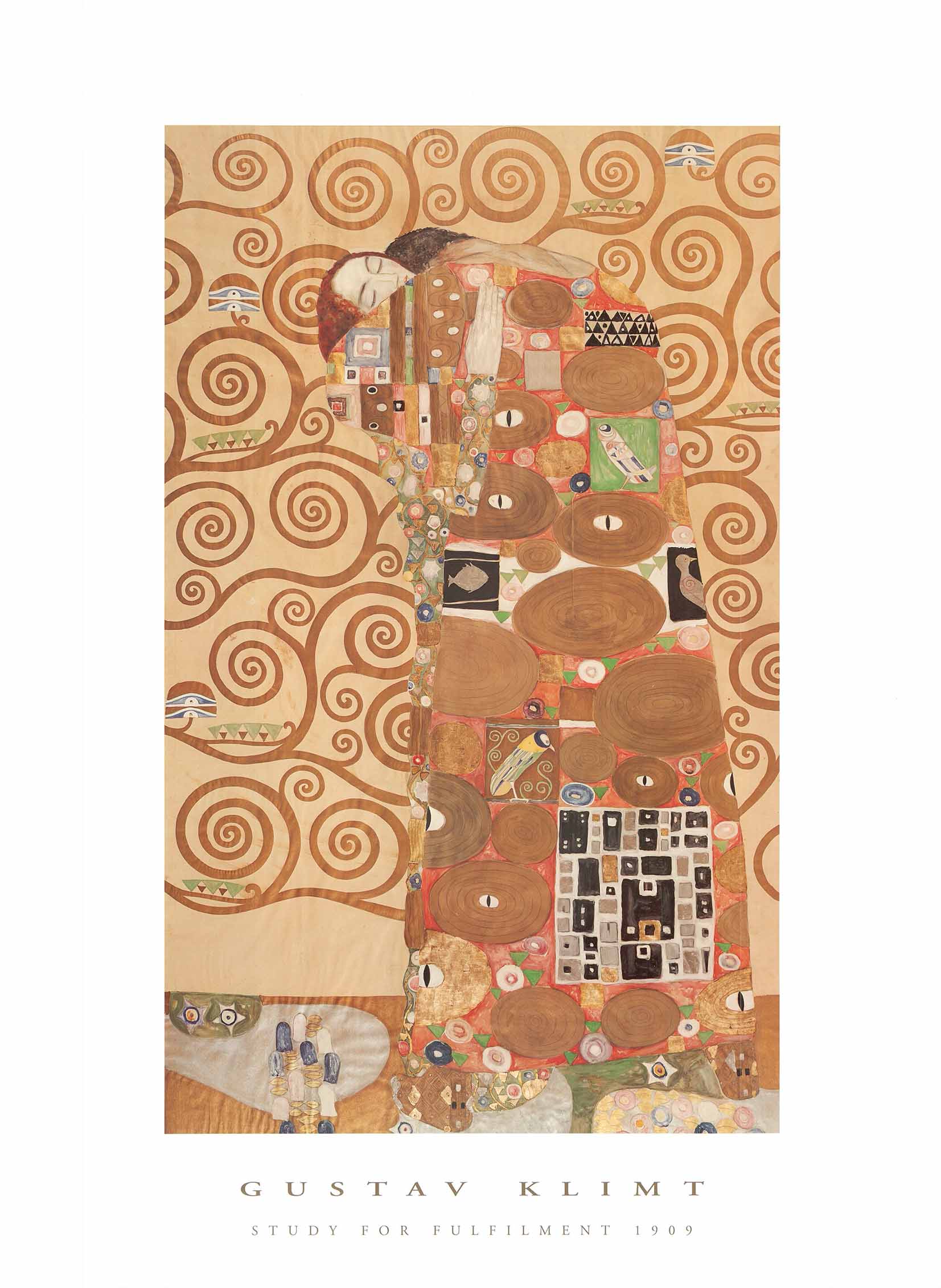Study for Fulfilment, 1909 by Gustav Klimt - 24 X 32" (Art Print ...