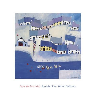 Harbour Pub with Signal Flags by Sue McDonald - 16 X 16 Inches (Art Pr ...