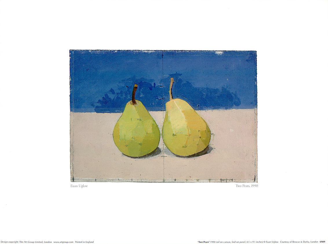 Two Pears, 1990 by Euan Uglow - 12 X 16 Inches (Art Print) – Artistica ...