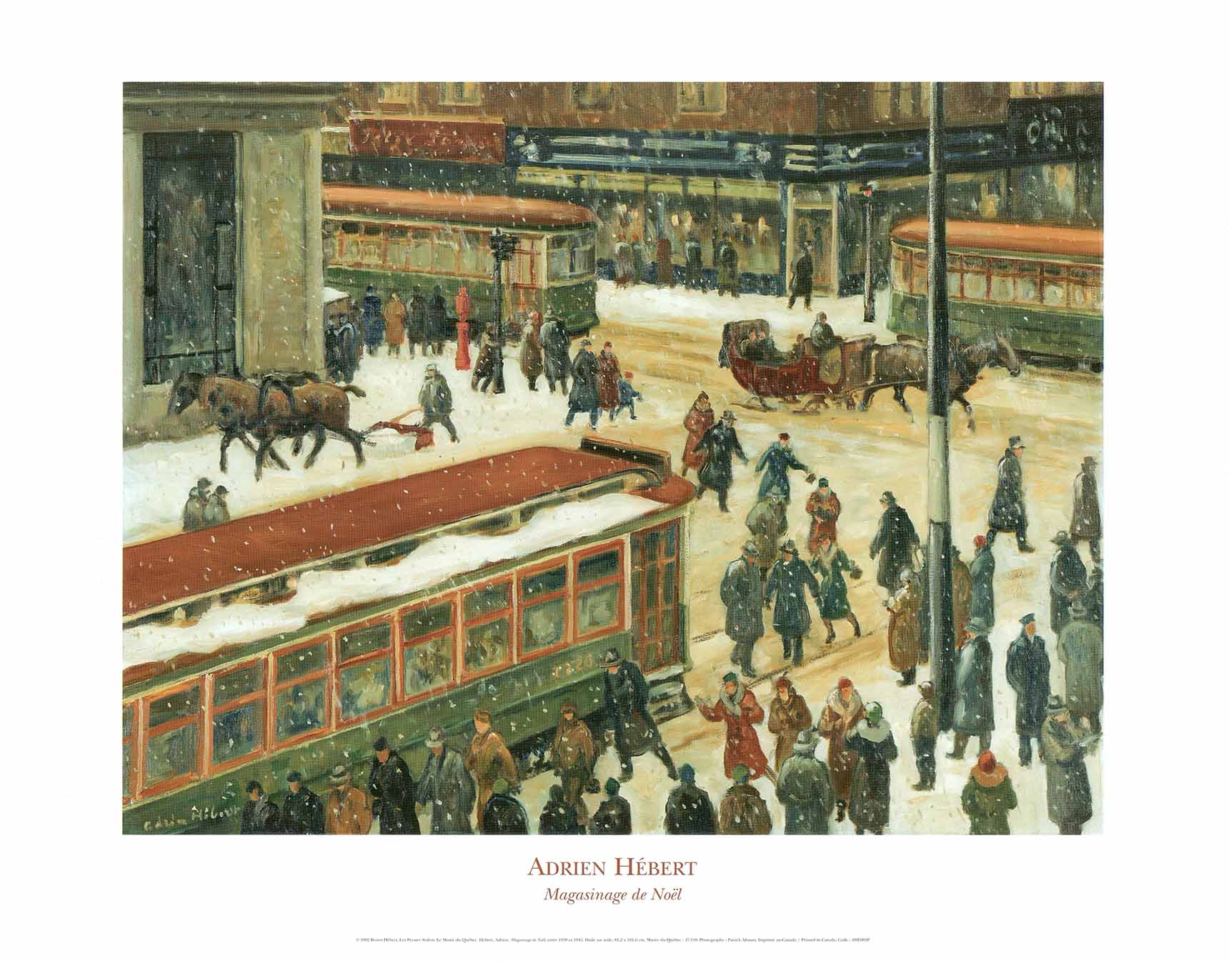 Magasinage de Noel, 1938-1945 by Adrien Hébert - 19 X 24" (Art Print ...