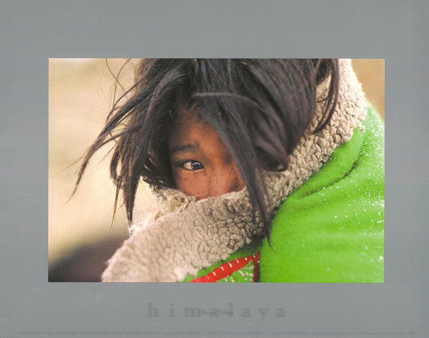 Angmo , Young Shepherdess in Ladakh by Olivier Föllmi - 10 X 12"(Art ...