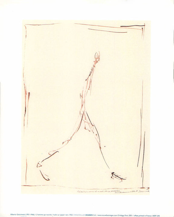 Man Walking, 1950 by Alberto Giacometti - 10 X 12 Inches (Art Print ...