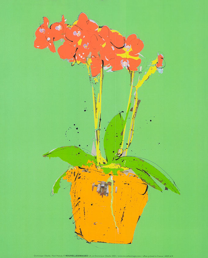 Red Melody by Dominique Obadia - 10 X 12 Inches (Art Print) – Artistica ...