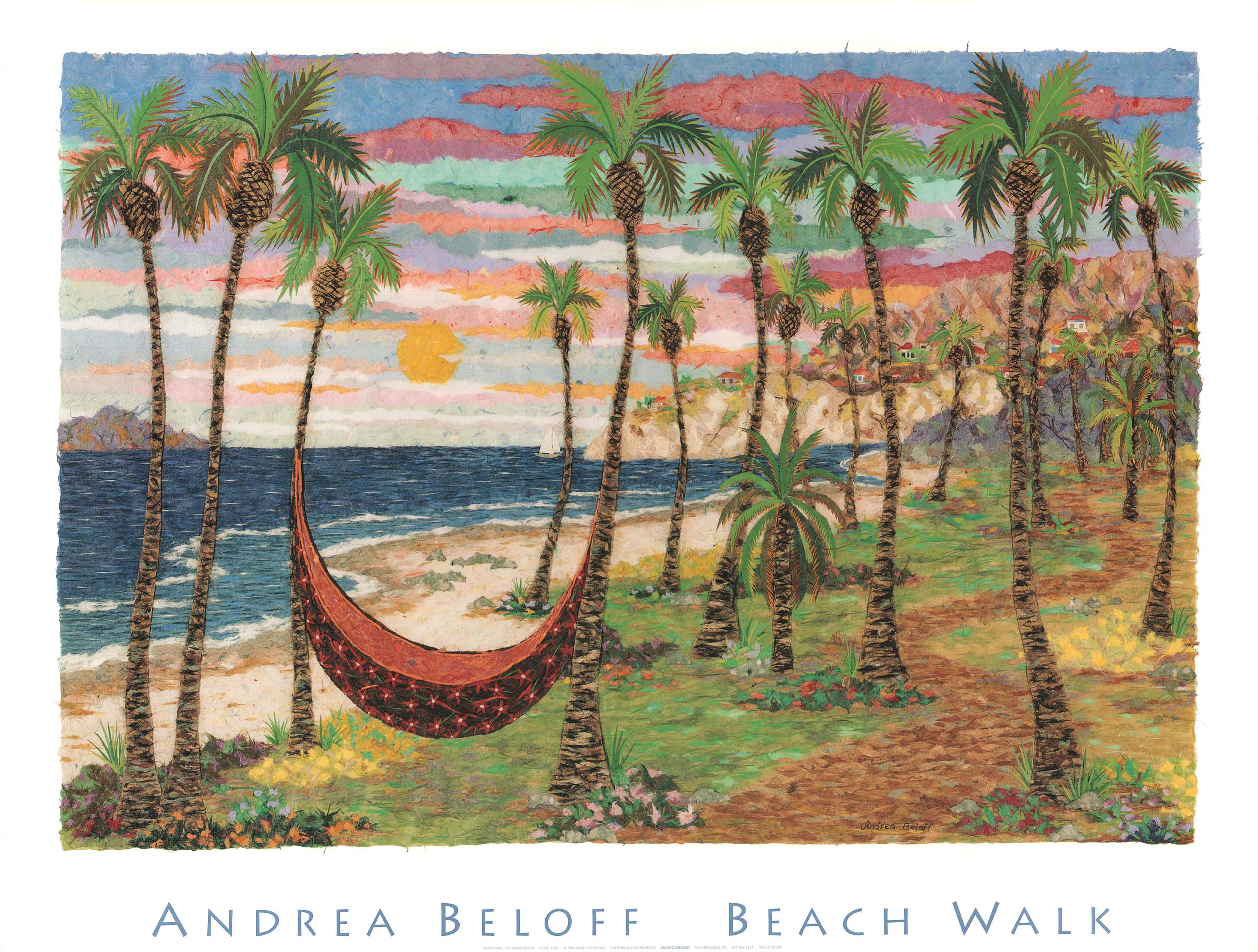 Beach Walk by Andrea Beloff - 27 X 35 Inches (Art Print) – Artistica ...