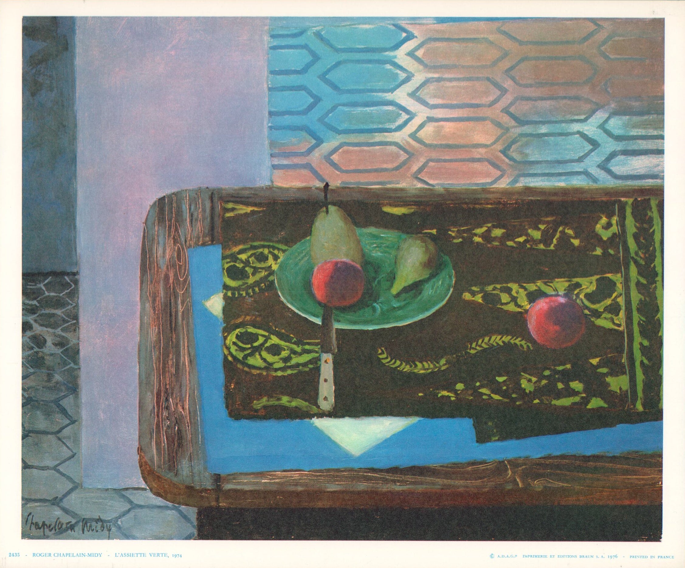 The Green Plate by Roger Chapelain-Midy - 10 X 12 Inches (Art Print ...