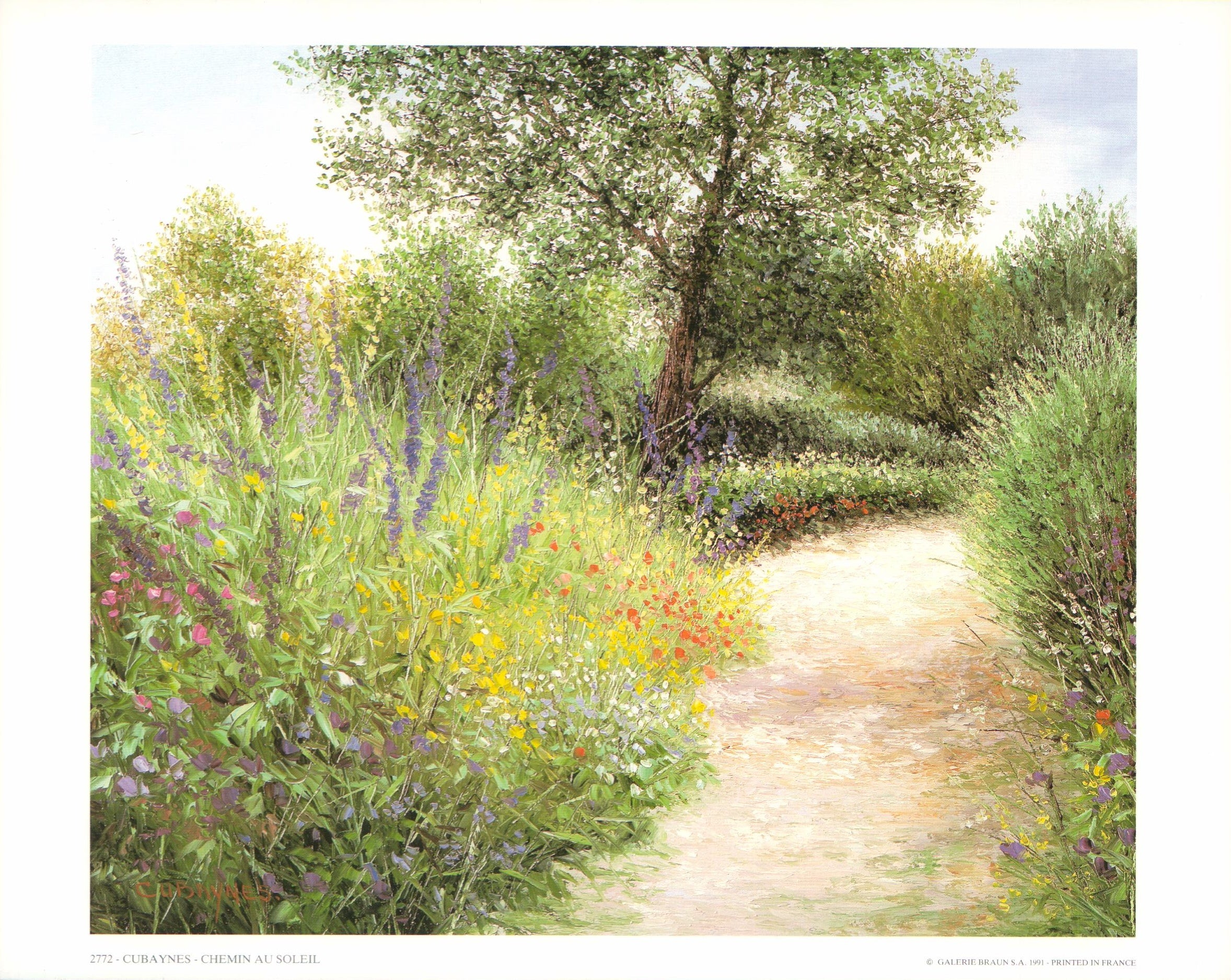 Chemin au Soleil by Cubaynes - 10 X 12 Inches (Art Print) – Artistica ...