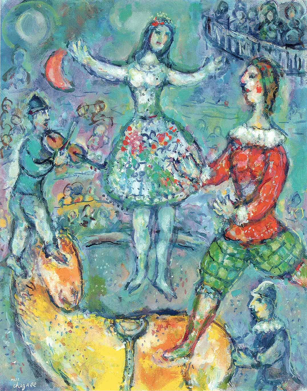Equestrienne on a Yellow Horse, 1972 by Marc Chagall-30X36"(Art Print ...
