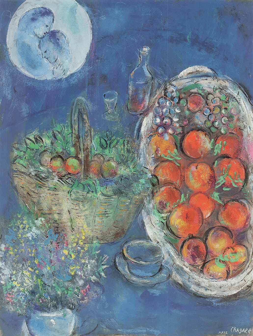 Two Fruit Baskets, 1949-1950 by Marc Chagall - 20 X 28" (Art Print ...