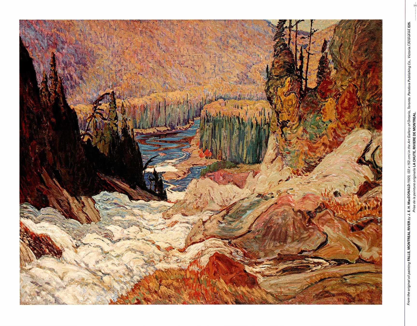 Falls, Montreal River, 1920 by J.E.H. MacDonald - 19 X 24" (Art Print ...