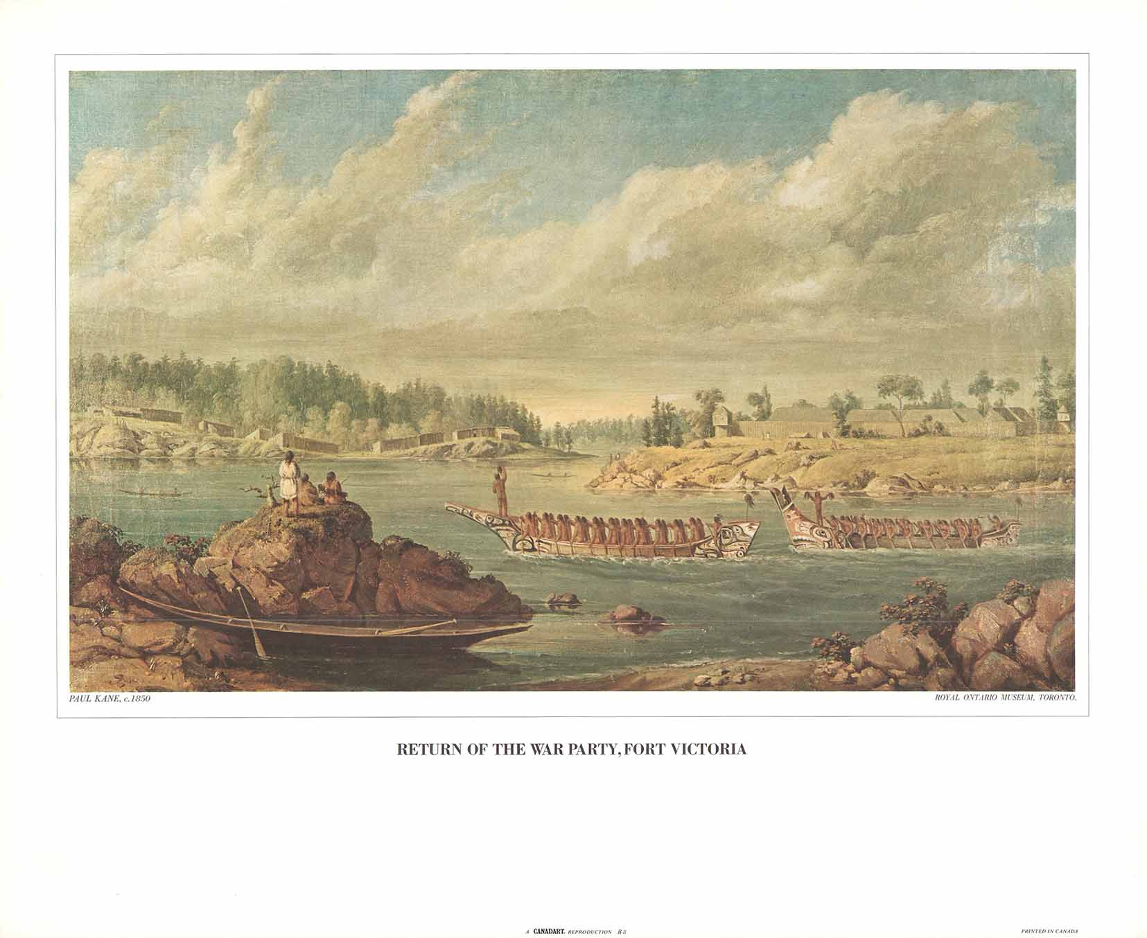 Return of the War Party, Fort Victoria by Paul Kane-19X23" (Art Print ...