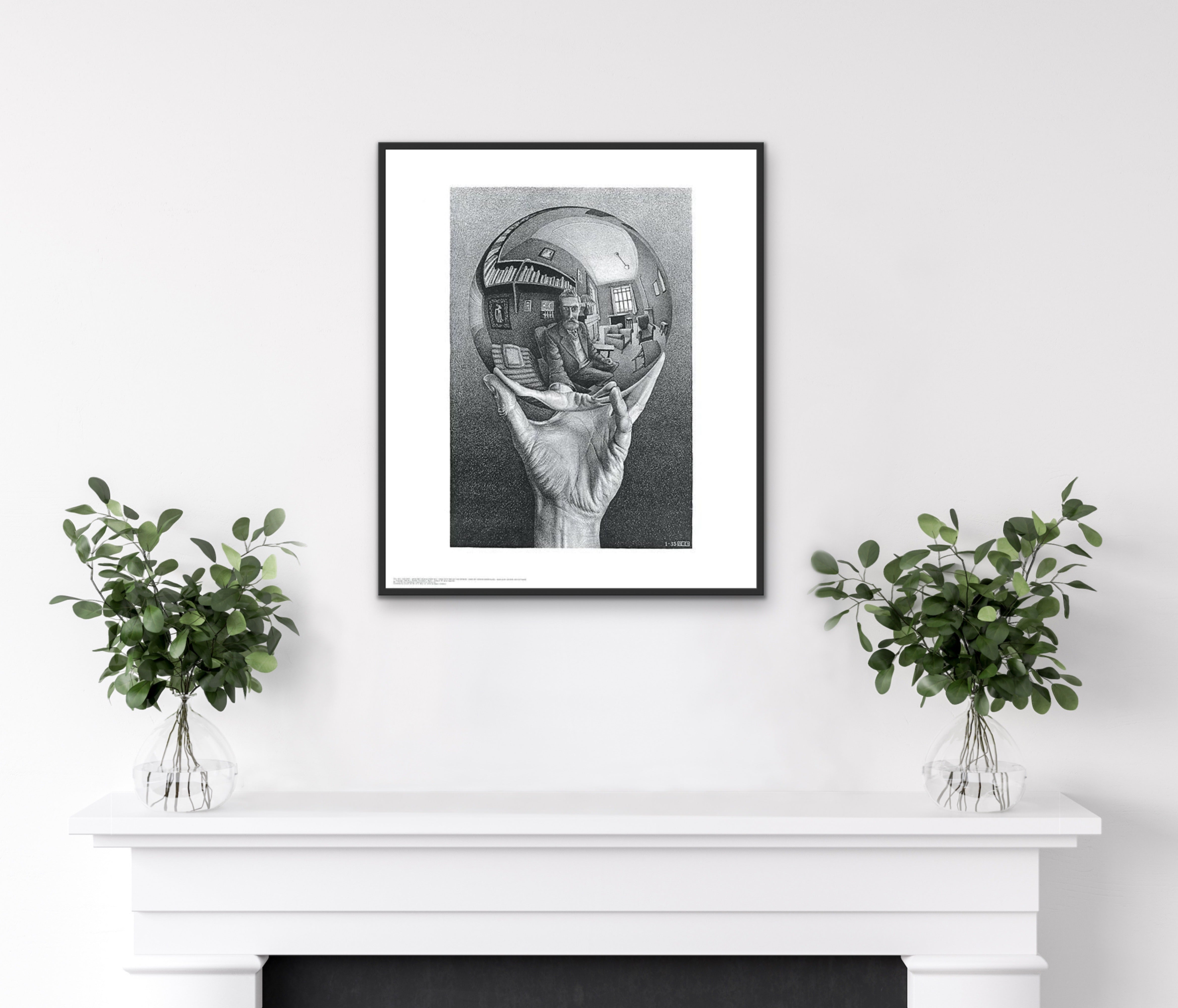 Hand with Reflecting Sphere by M. C. Escher-22 X 26 Inches (Art Print ...