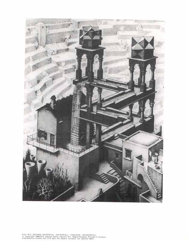 Waterfall by M. C. Escher - 12 X 15 Inches (Art Print) – Artistica Fine Art