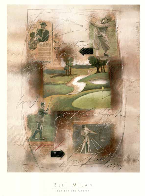 Par For The Course by Elli Milan - 18 X 24 Inches (Art Print ...