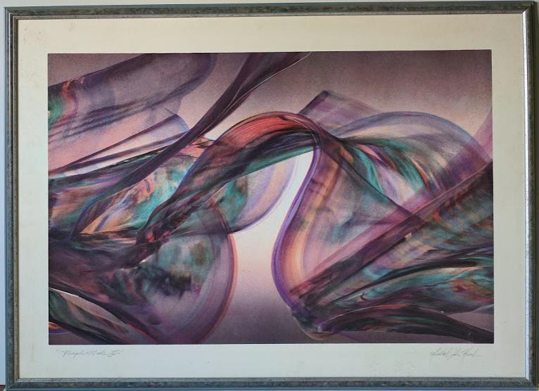 Purple Tide II by Michael John March - 29 X 40 Inches (Framed Giclee o ...