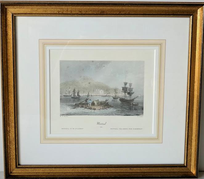 Montreal, 1841 by William Henry Bartlett - 15 X 16 Inches (Framed Art ...