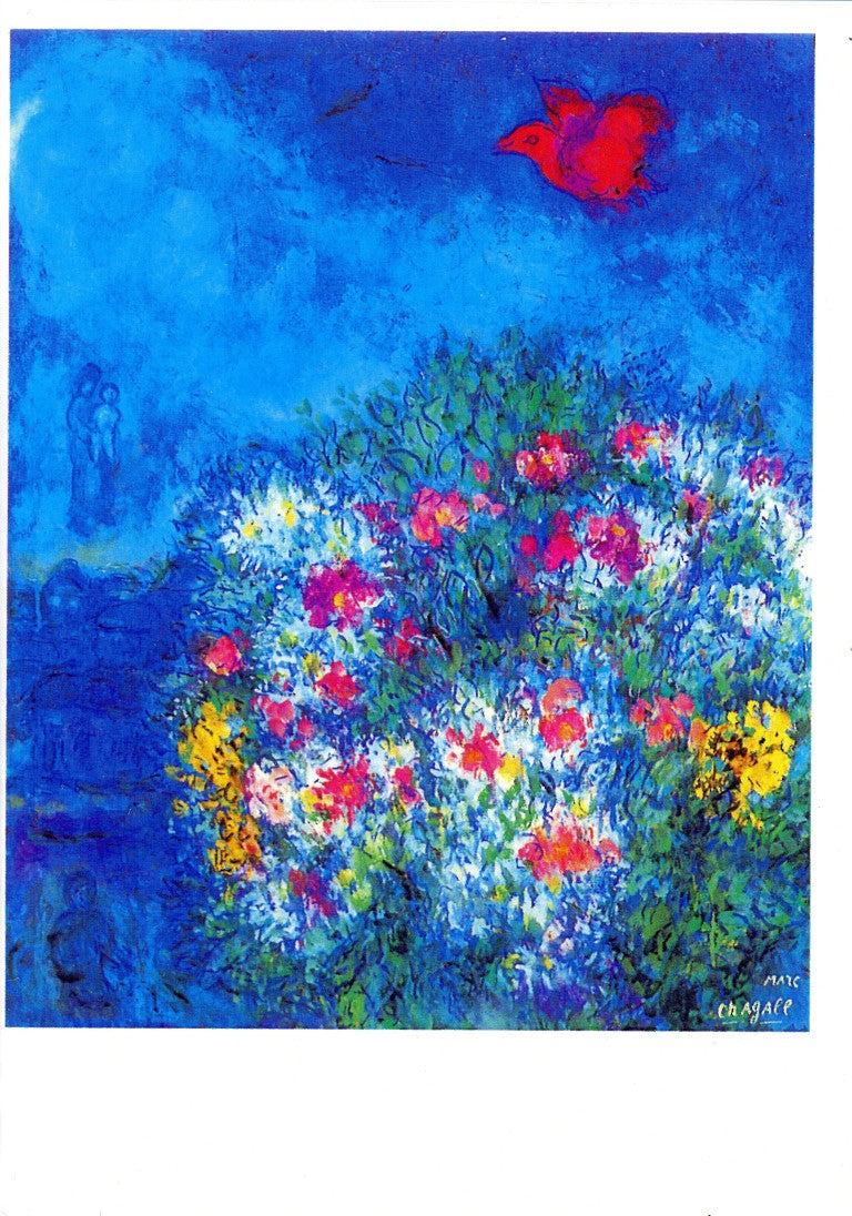 The Red Bird, 1968-1972 by Marc Chagall - 5 X 7 Inches (Note Card ...