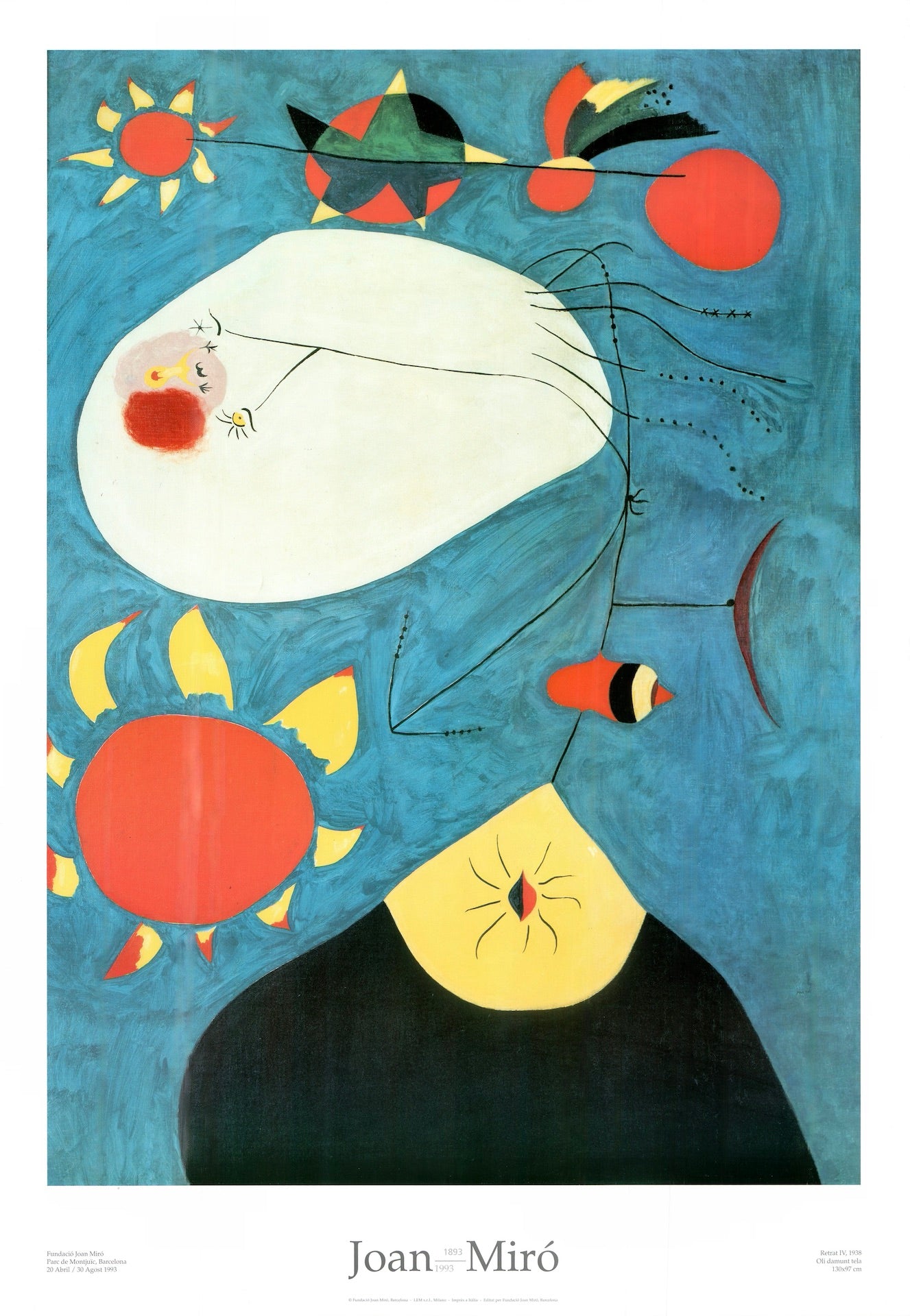 Portrait IV, 1938 by Joan Miro - 28 X 40 Inches (Art Print) – Artistica ...
