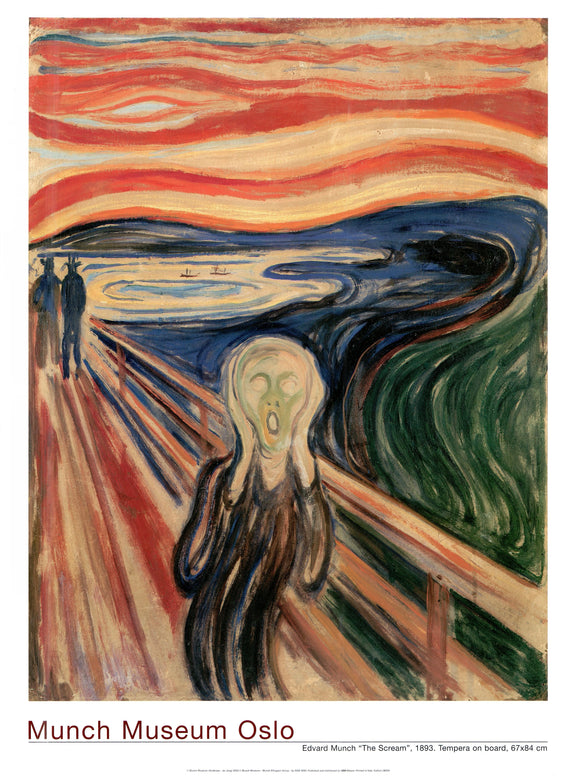 The Scream, 1893 by Edvard Munch - 24 X 32 Inches (Art Print ...